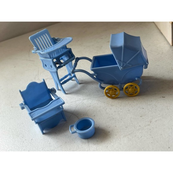 ideal | Toys | Vintage Ideal Doll Buggy Seat High Chair Usa Dollhouse ...